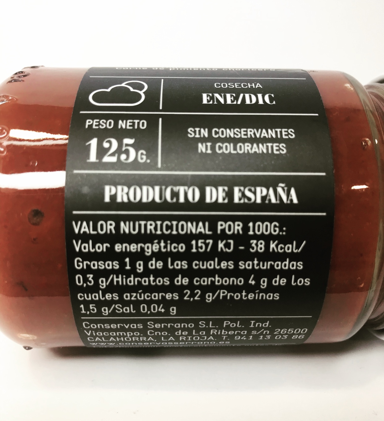 Carne de pimiento choricero 125gr., Serrano - All Natural Bilbao Carne de pimiento choricero 125gr., Serrano - All Natural Bilbao